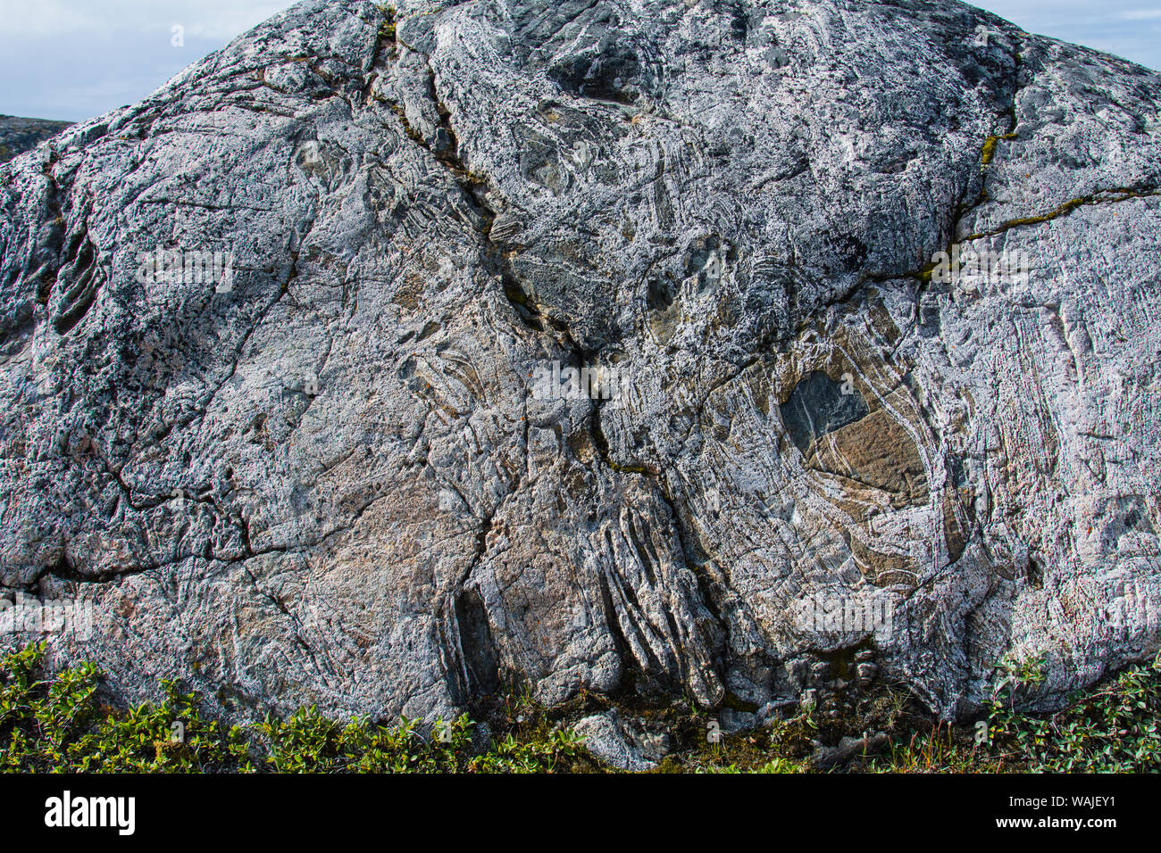Greenland. Itilleq. Rock surrounded by other types Stock Photo - Alamy