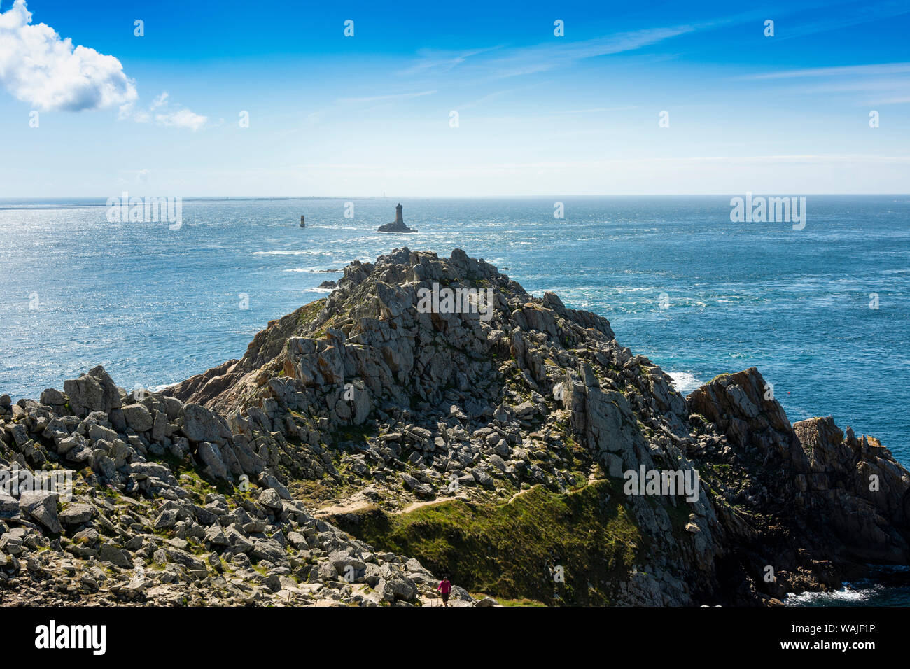 Cap Sizun, Pointe du Raz, Atlantic ocean. Finistere department ...