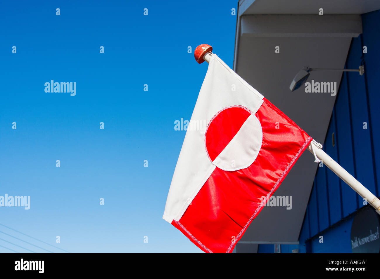 White greenland flag hi-res stock photography and images - Alamy