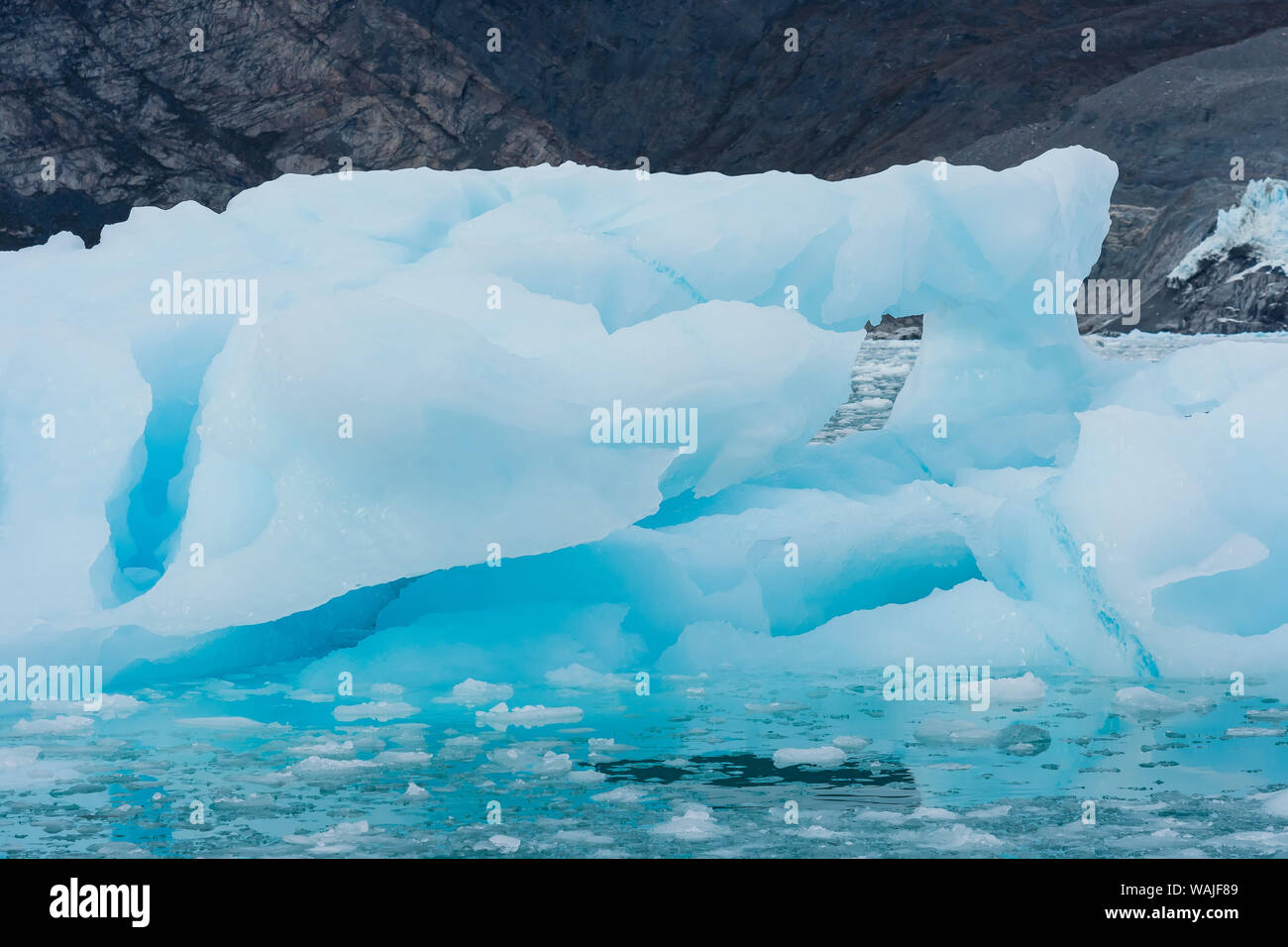 Greenland. Eqip Sermia. Weathered iceberg Stock Photo - Alamy