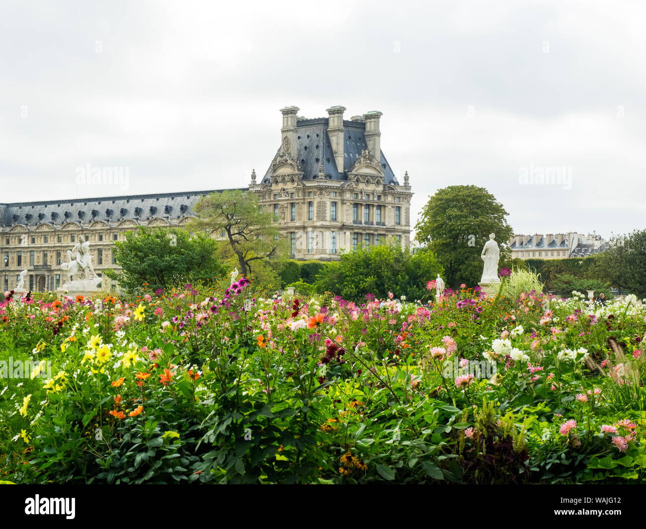 Louvre Museum and Tuileries Garden Stock Photo - Alamy