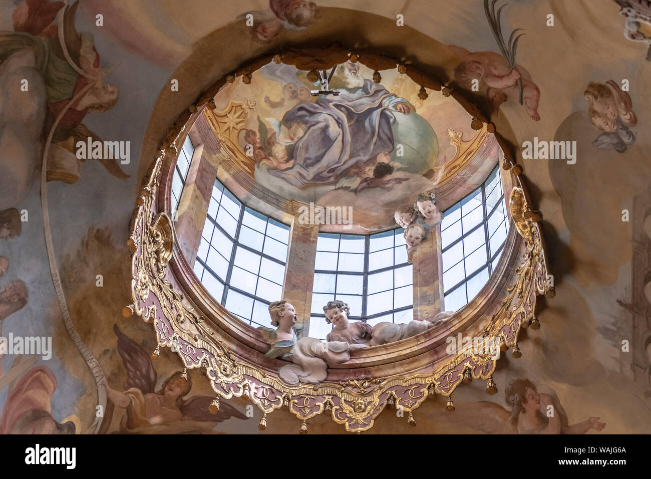 Ceiling painting with angel hi-res stock photography and images - Alamy