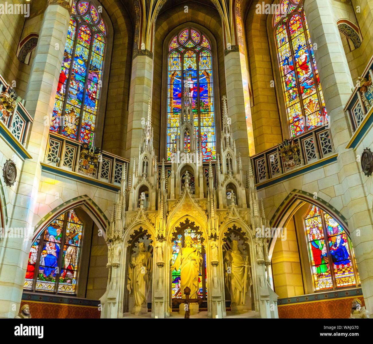 Altar All Saints' Castle, Wittenberg, Germany. Where Luther posted 95 ...