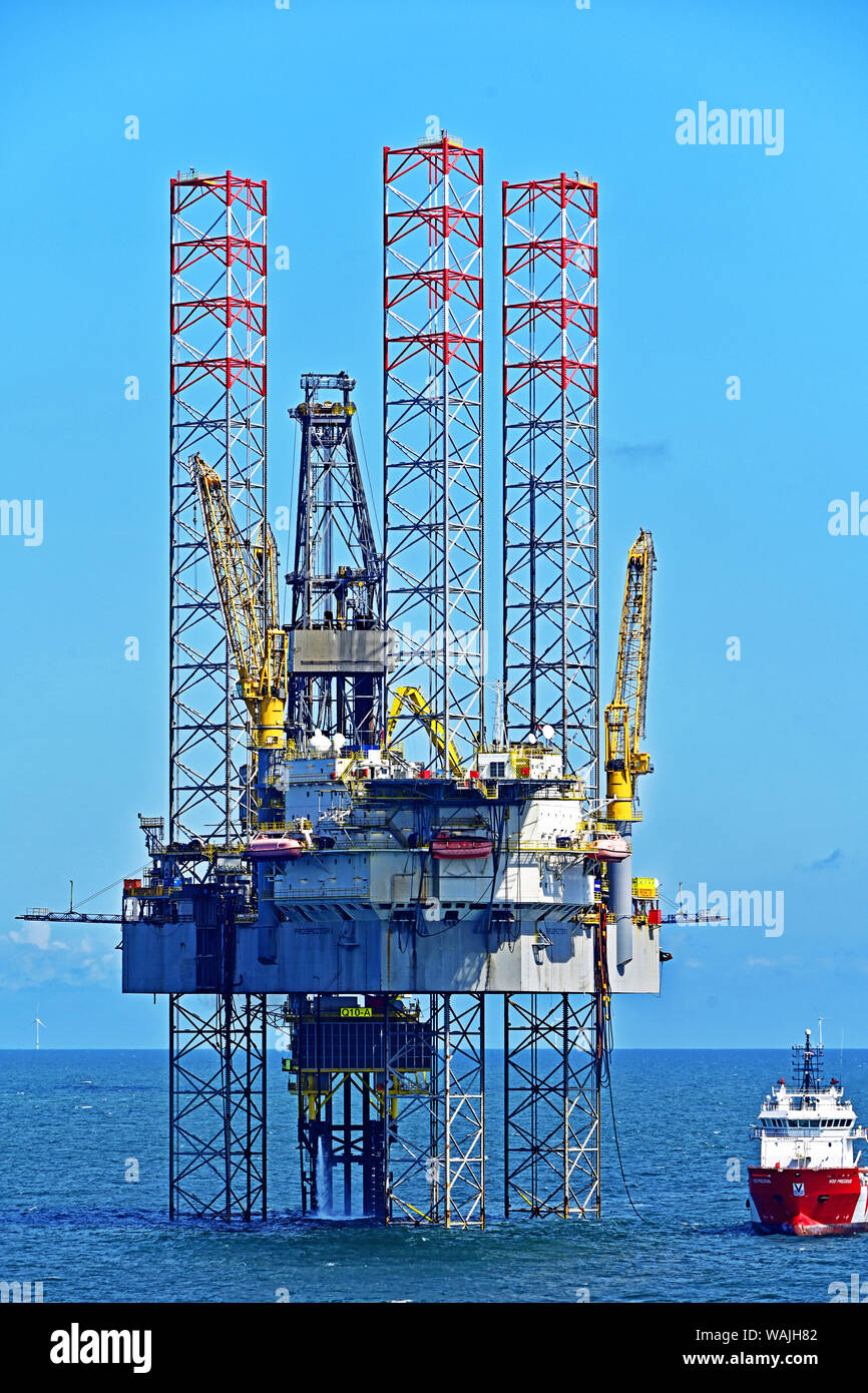 Prospector 1 drilling platform rig and support ship VOS Precious ...