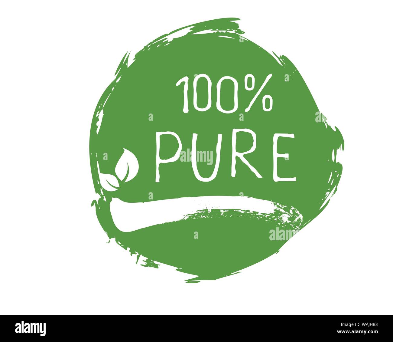 100 Pure label and high quality product badges. Bio healthy Eco food ...
