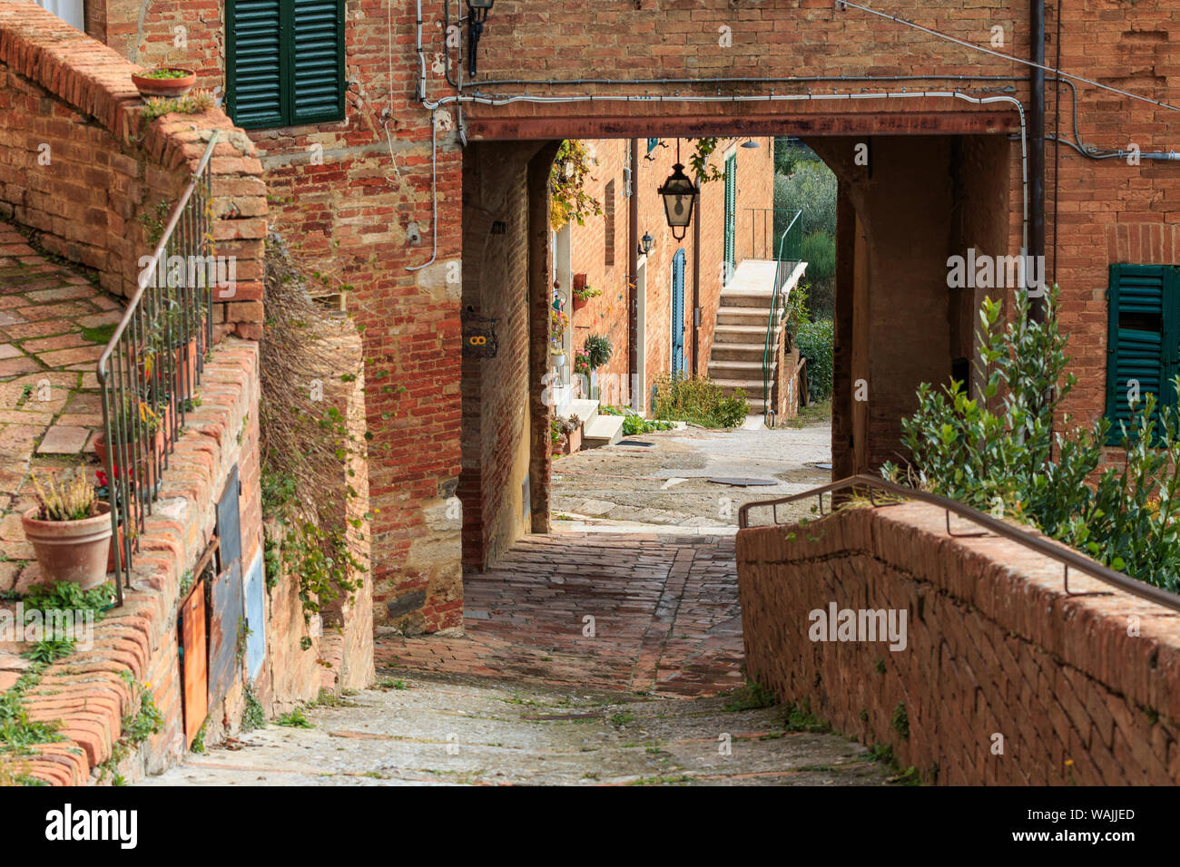 Italy, Tuscany, province of Siena, Chiusure. Hill town, center of the ...