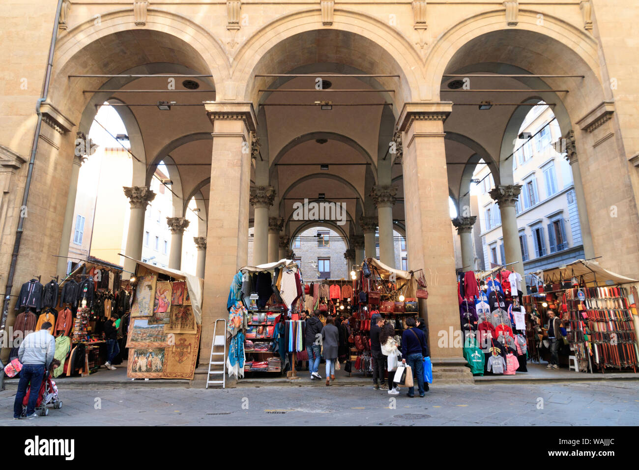Italy, Florence. Street vendors. (Editorial Use Only Stock Photo - Alamy