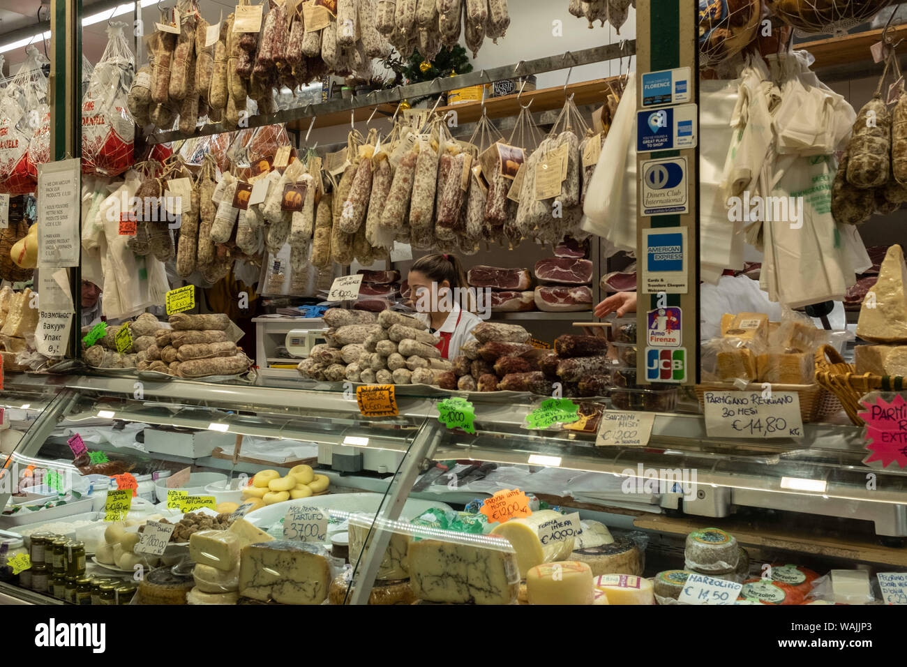 Italy, Florence, food display Stock Photo - Alamy