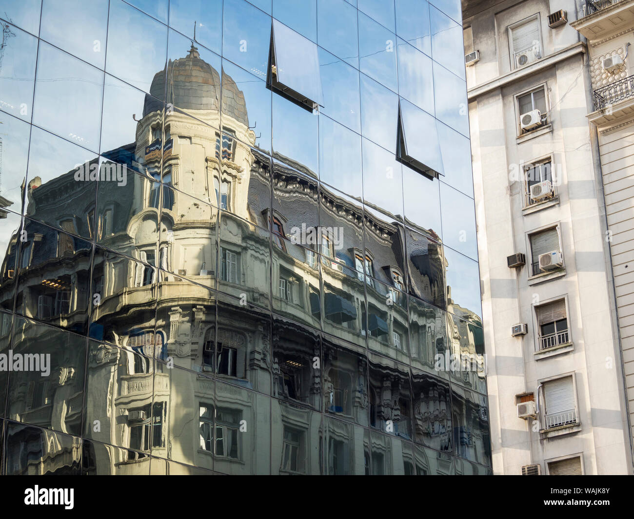 Facade of buildings in the Microcentro. Buenos Aires, capital of ...
