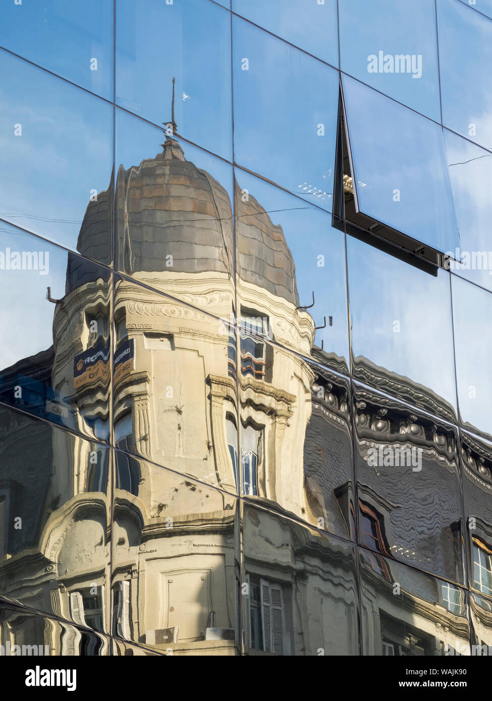 Facade of buildings in the Microcentro. Buenos Aires, capital of ...