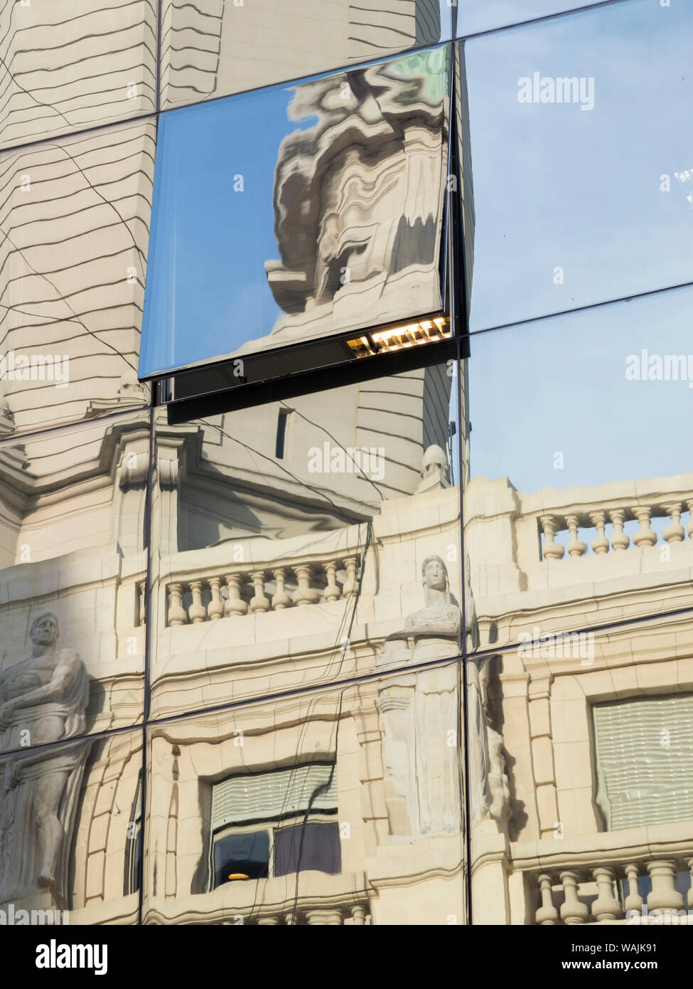 Facade of buildings in the Microcentro. Buenos Aires, capital of ...