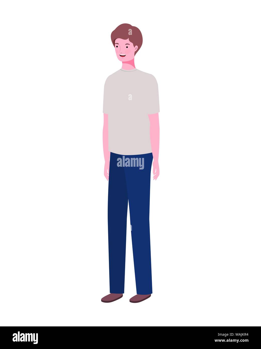 young man standing on white background Stock Vector Image & Art - Alamy