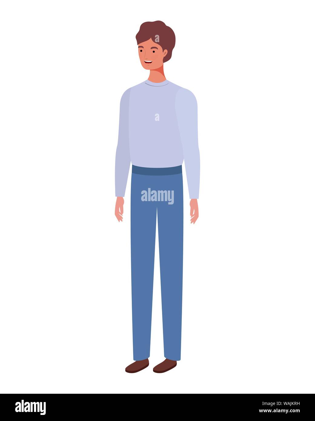 young man standing on white background Stock Vector Image & Art - Alamy