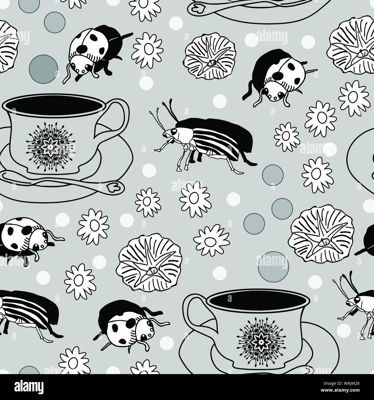 Vintage tea party Stock Vector Images - Alamy