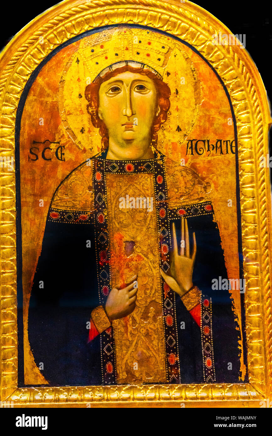 Saint Agatha painting by Jacopo del Casentino, 1325. Duomo Cathedral ...