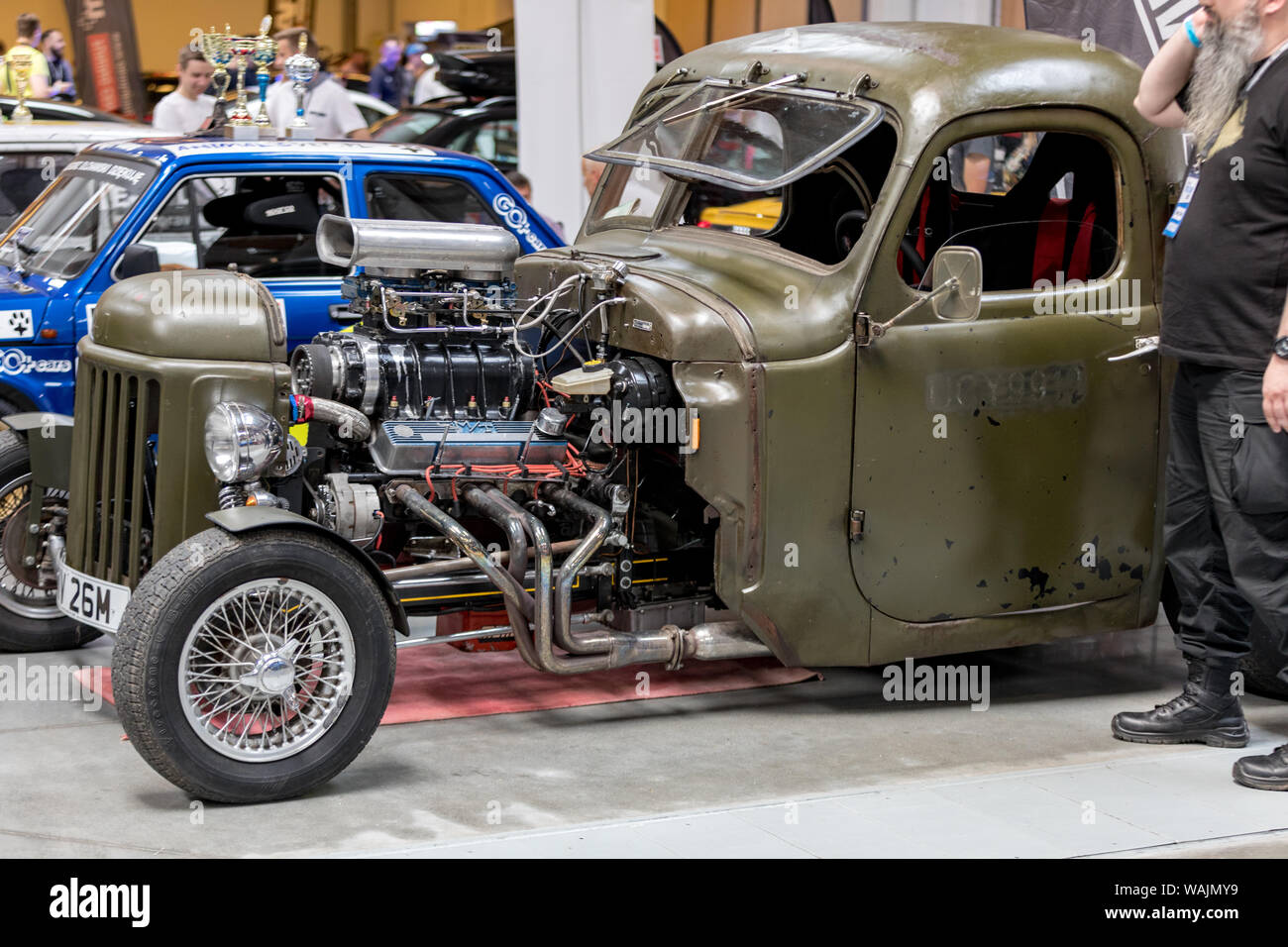 Cracow, Poland - May 18, 2019: Tuned ZIL 164 a Soviet/Russian truck ...