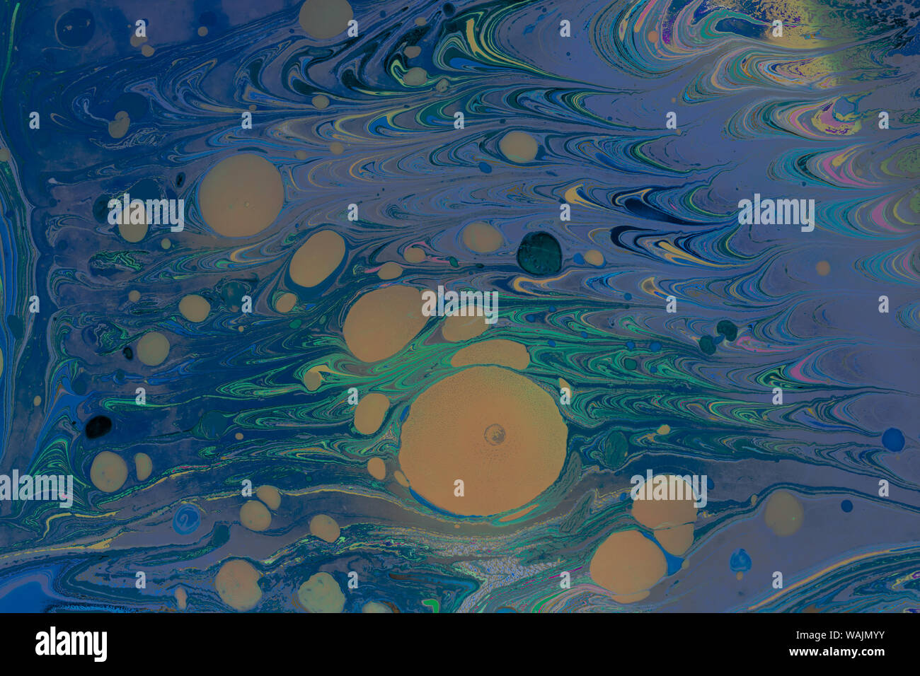 Traditional Ottoman Turkish abstract marbling art patterns as ...