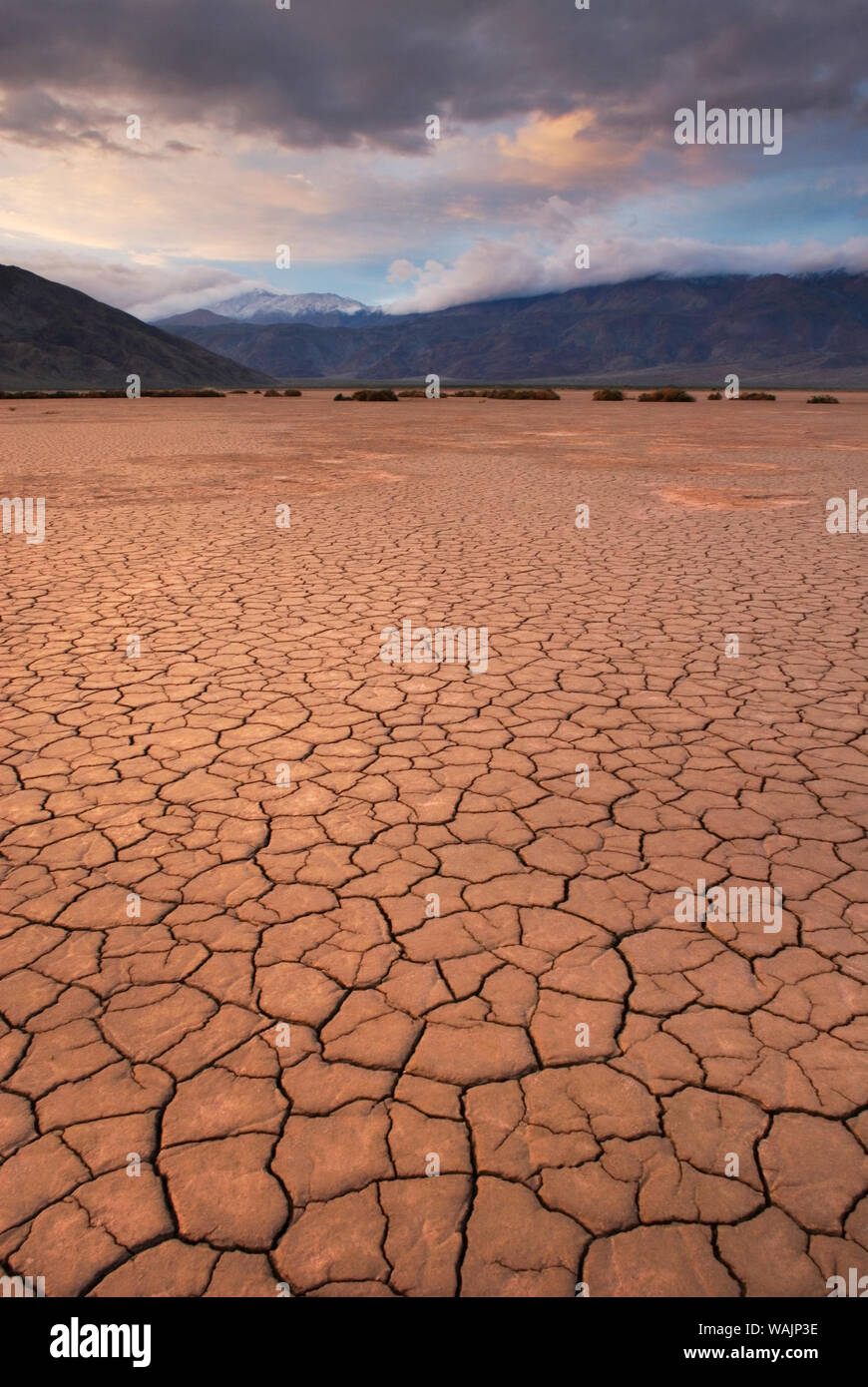 Clearing evening storm over Clark Dry Lake, Anza-Borrego Desert State ...