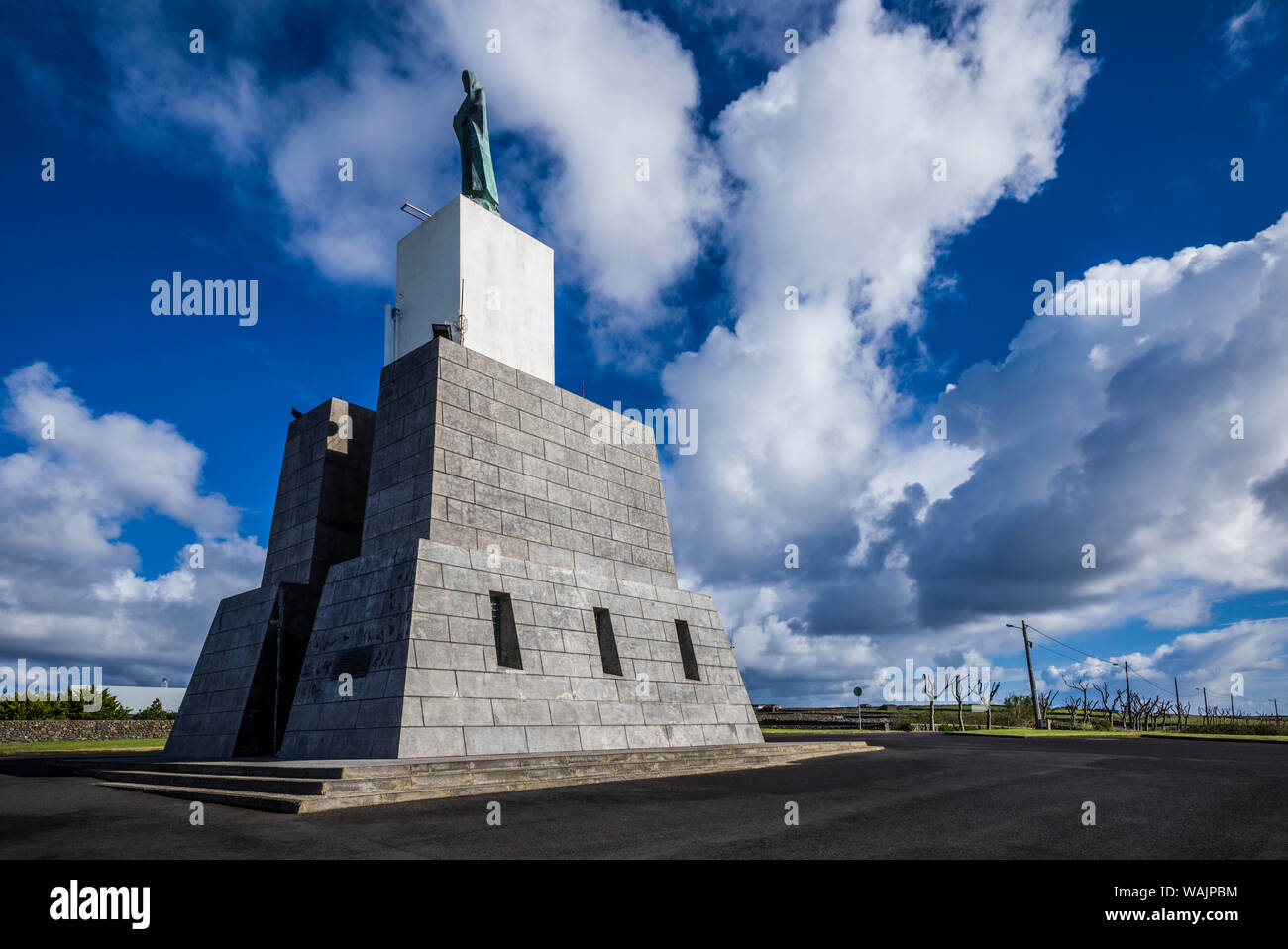 Portugal, Azores, Terceira Island, Praia da Vitoria. Monument at the ...