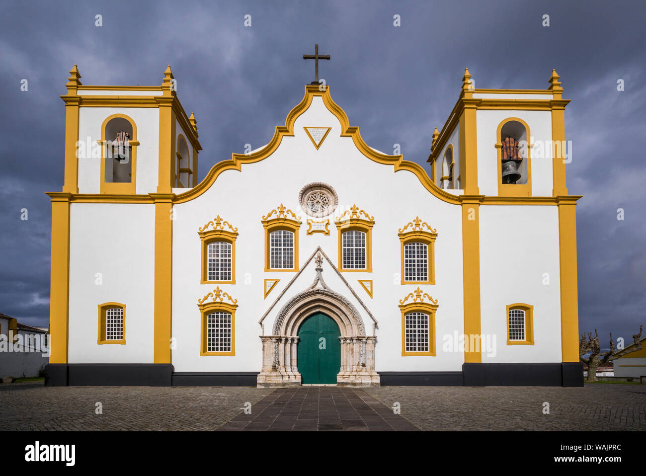 Portugal, Azores, Terceira Island, Praia da Vitoria. Igreja Matriz ...