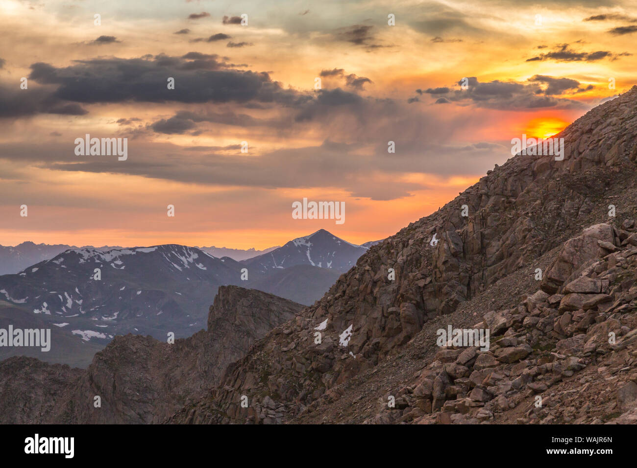 USA, Colorado, Mt. Evans. Mountain sunrise landscape. Credit as: Cathy ...