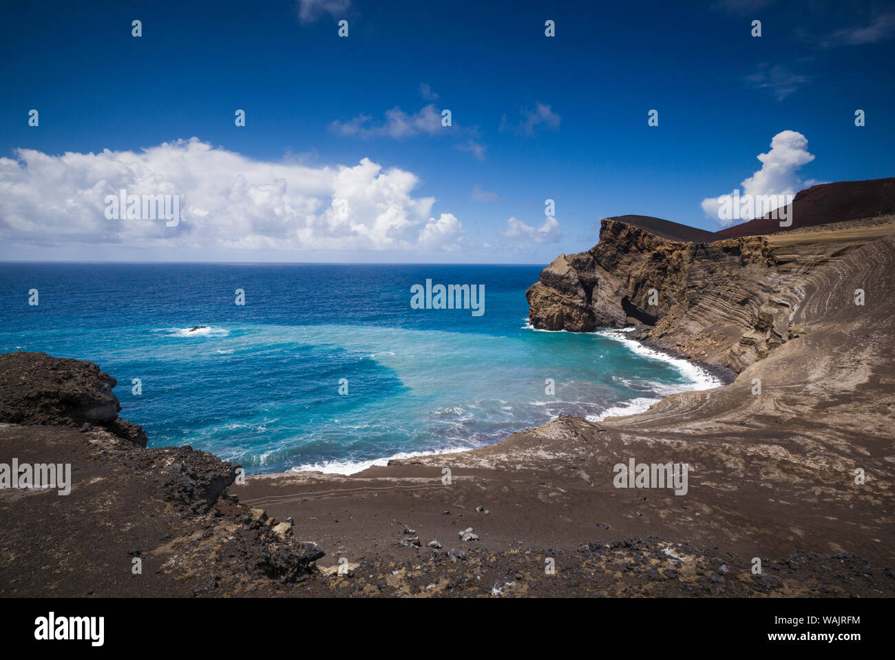 Portugal, Azores, Faial Island. Capelinhos volcanic eruption site and ...