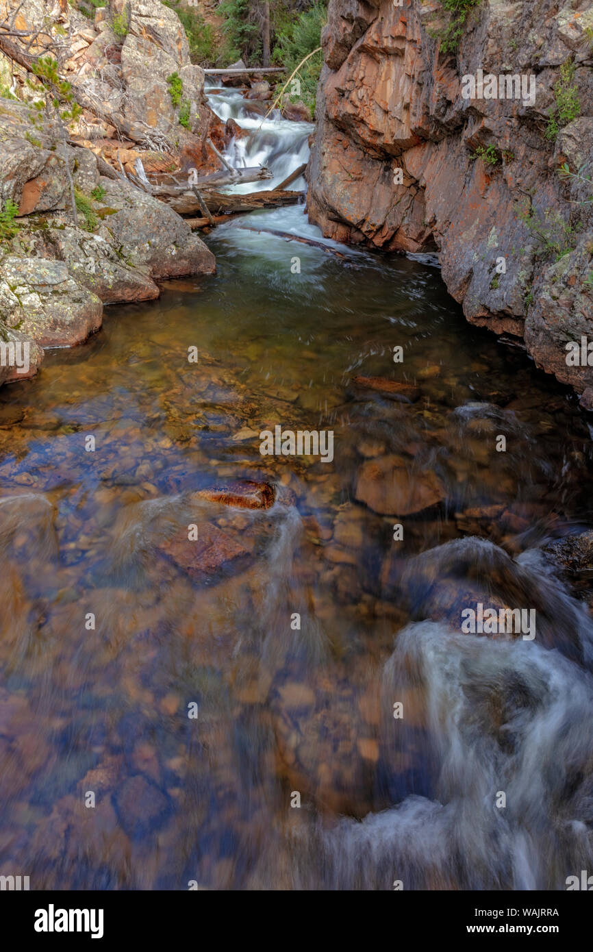 Pool on Big Thompson River in Moraine Park in Rocky Mountain National ...