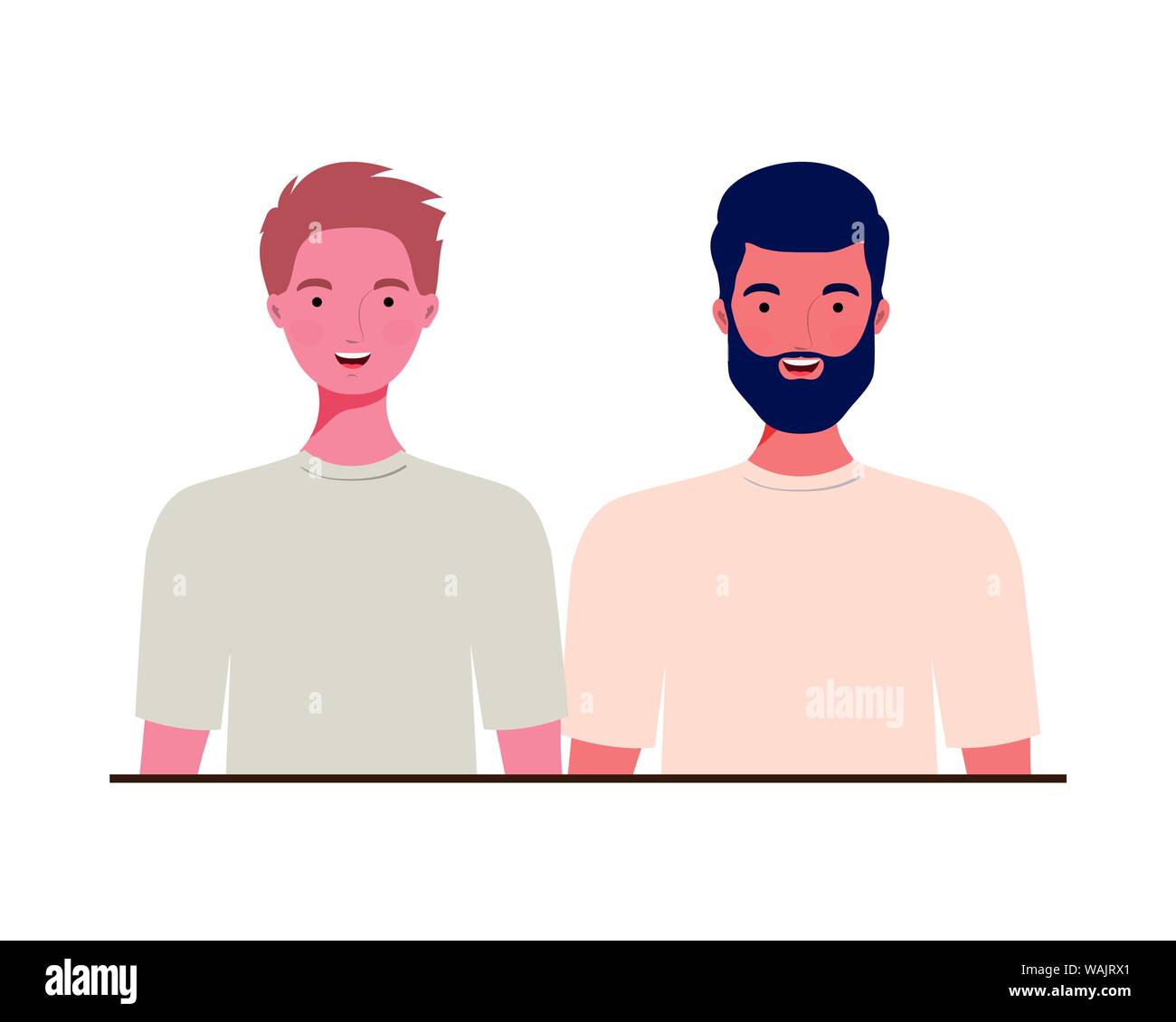 young men on white background Stock Vector Image & Art - Alamy