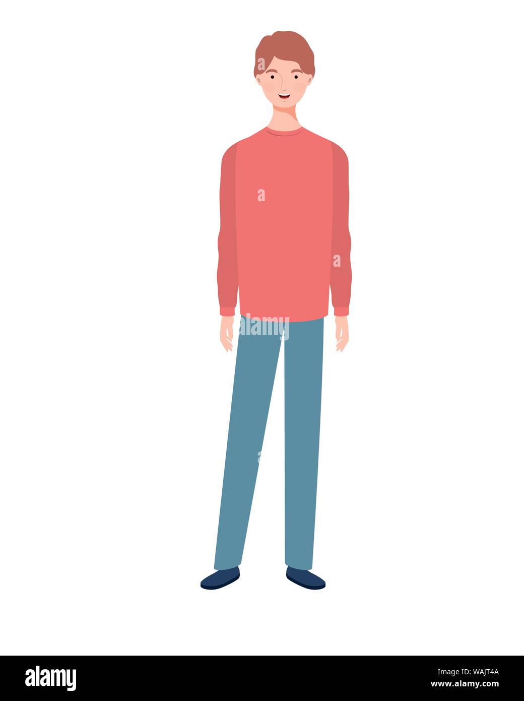 young man standing on white background Stock Vector Image & Art - Alamy