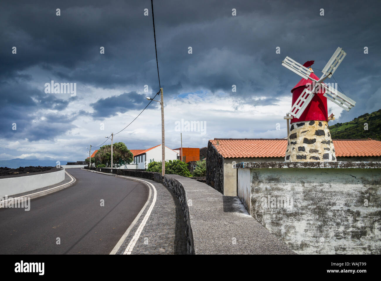 Portugal, Azores, Pico Island, Santo Amaro. Decorative traditional ...