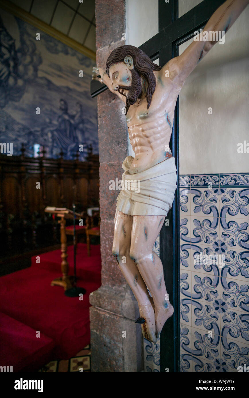 Portugal, Azores, Sao Jorge Island. Norte Grande, Igreja Nossa Senhora ...