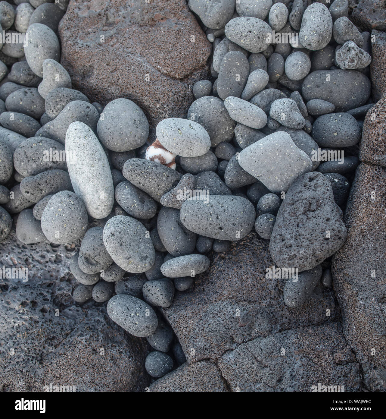 Pebbles on Miloli'i Beach, Big Island, Hawaii Stock Photo - Alamy