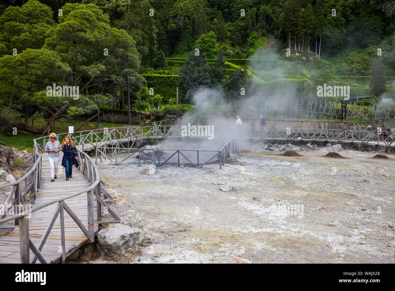 Portugal, Azores, Sao Miguel Island, Furnas. Lago das Furnas Lake ...