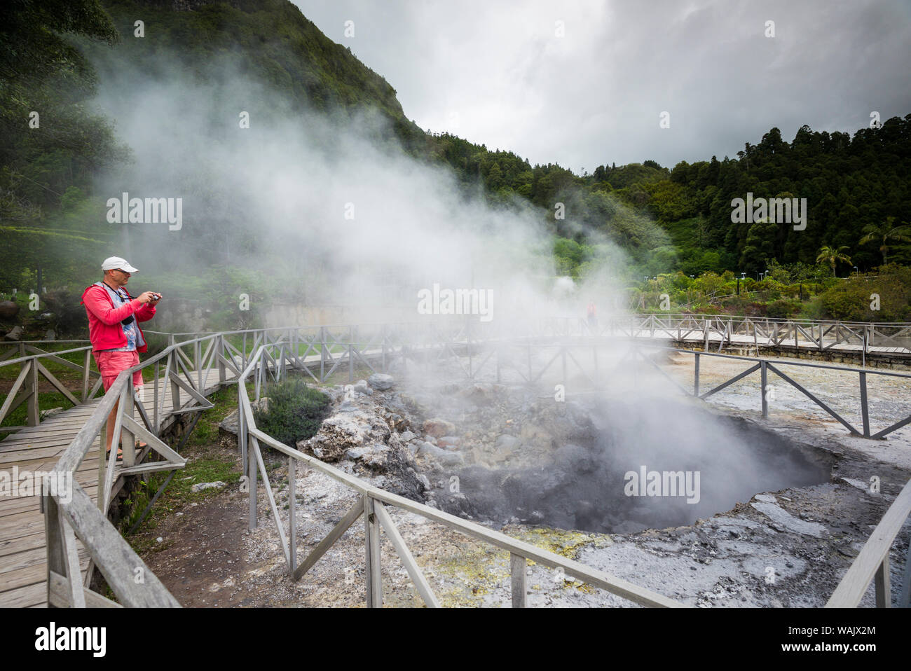 Portugal, Azores, Sao Miguel Island, Furnas. Lago das Furnas Lake ...