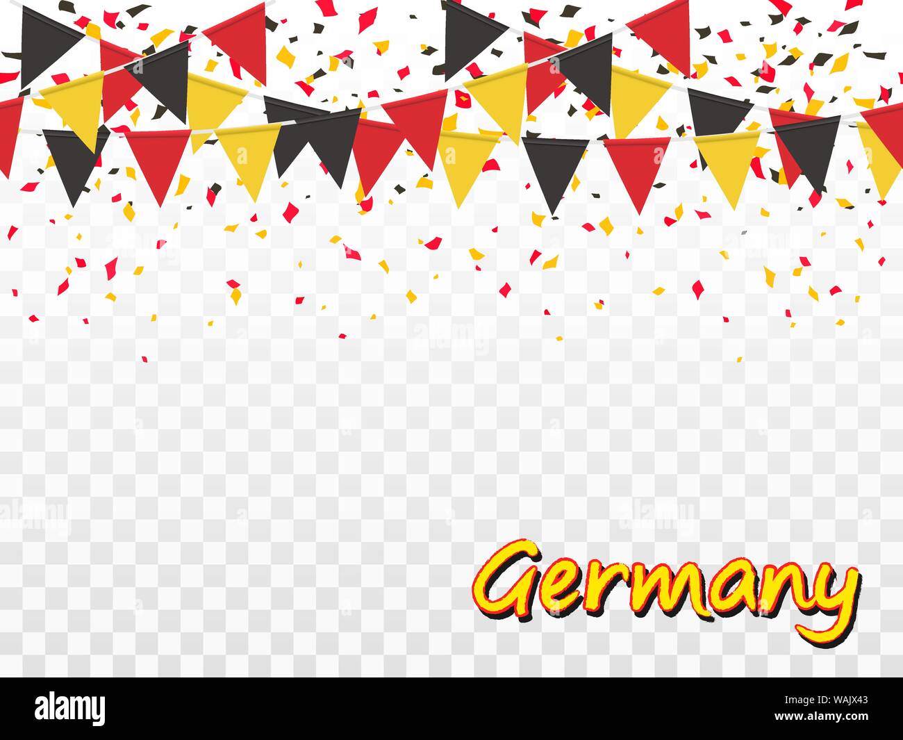 Seamless pattern of Germany garlands flags and flying confetti in ...