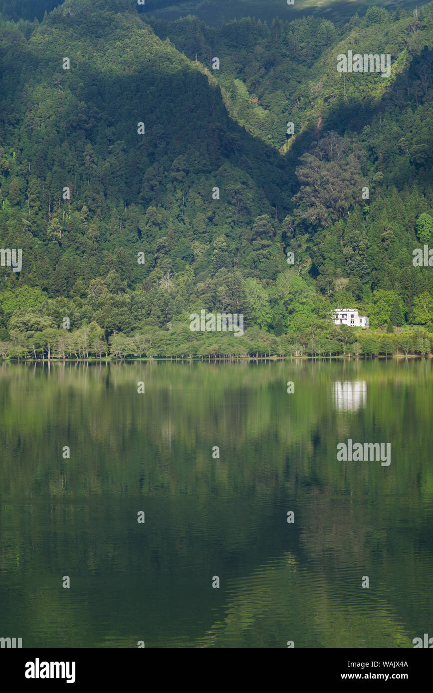 Portugal, Azores, Sao Miguel Island, Furnas. Lago das Furnas Lake Stock ...