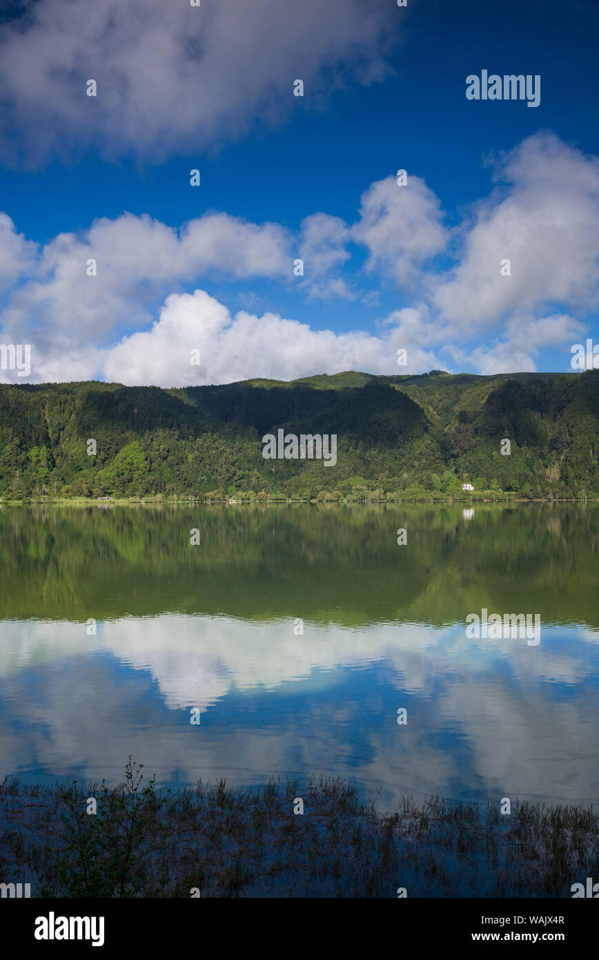 Portugal, Azores, Sao Miguel Island, Furnas. Lago das Furnas Lake Stock ...