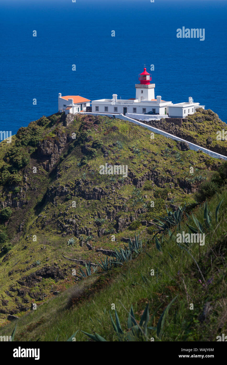 Portugal, Azores, Santa Maria Island, Ponta do Castelo lighthouse Stock ...
