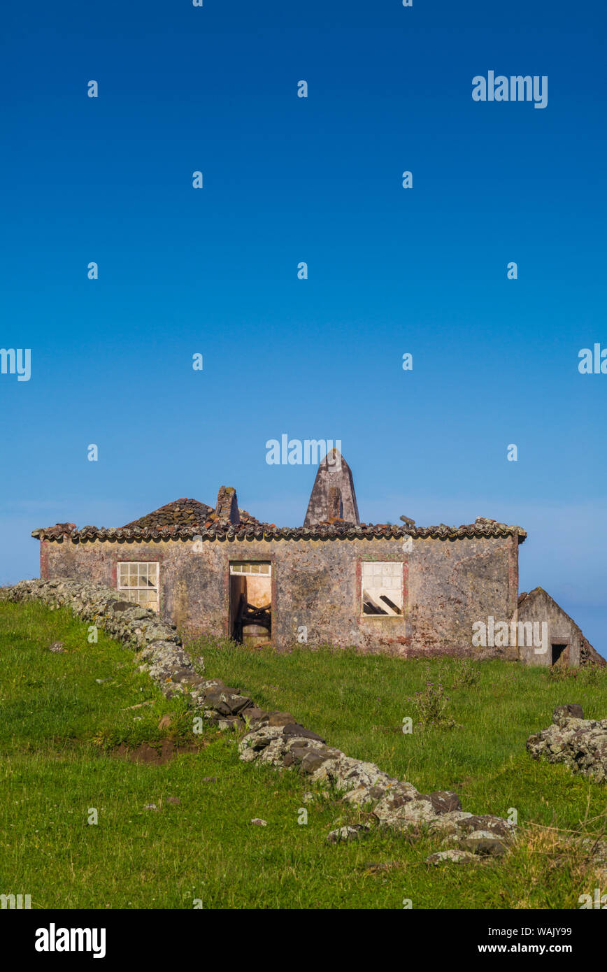 Portugal, Azores, Santa Maria Island, Terca. Abandoned house Stock ...