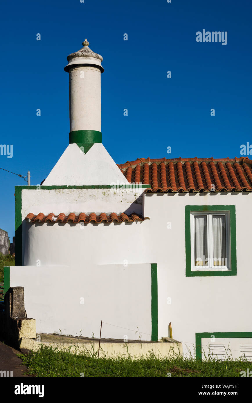 Portugal, Azores, Santa Maria Island, Gloria. Houses with traditional ...