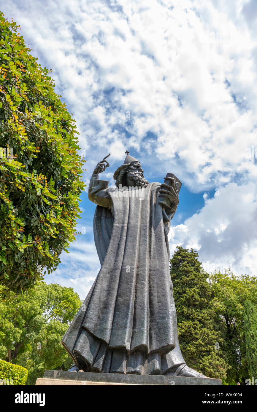 Croatia, Split. Statue of Bishop Gregory of Nin. Credit as: Fred Lord ...