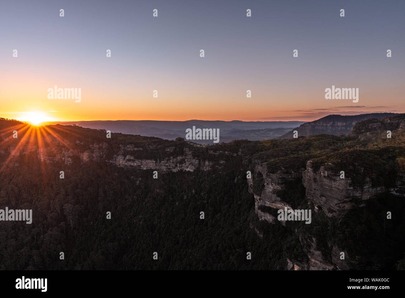 Sunset at Landslide lookout Stock Photo - Alamy