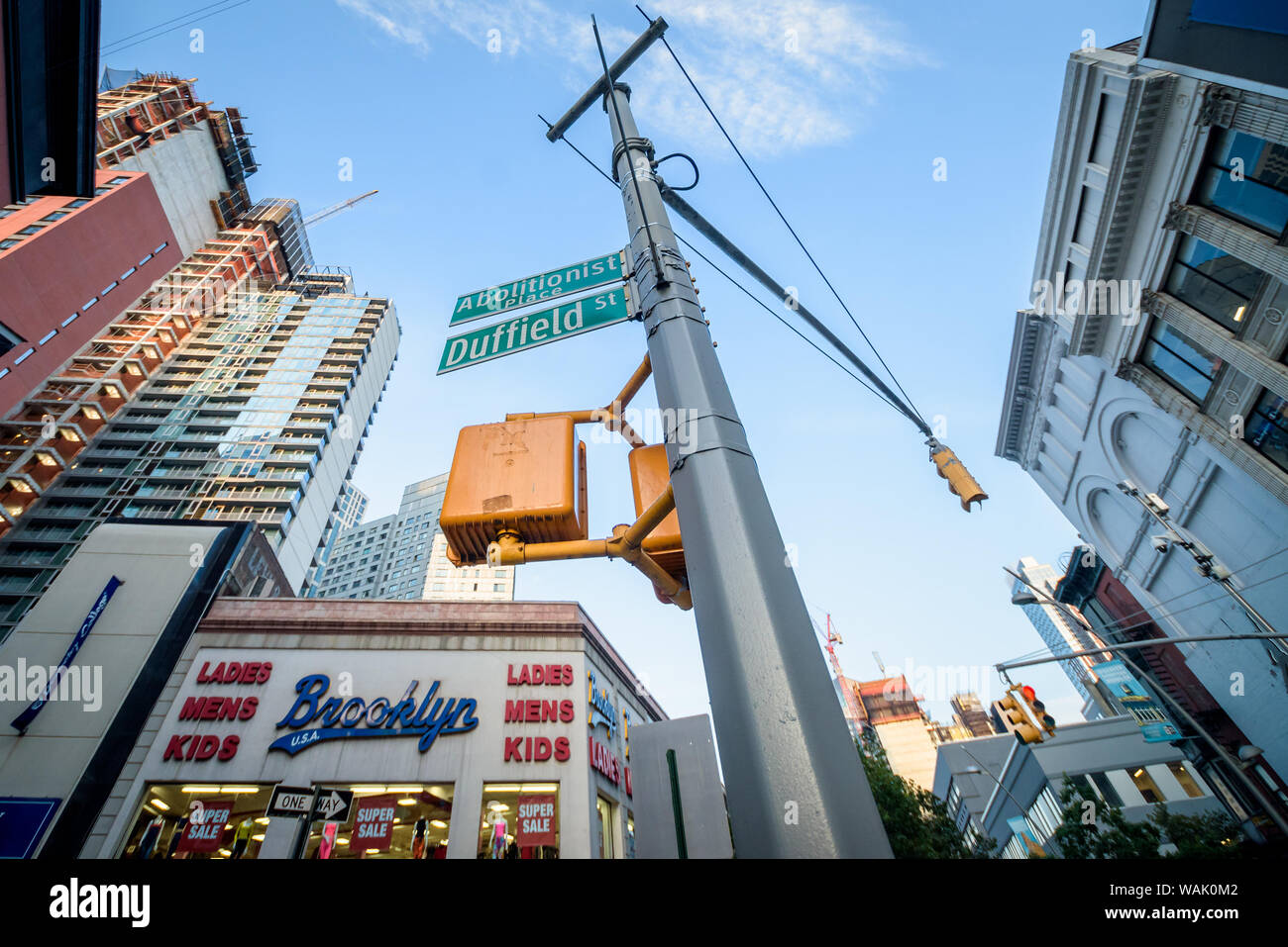 Brooklyn, United States. 20th Aug, 2019. Abolitionist Place street sign ...