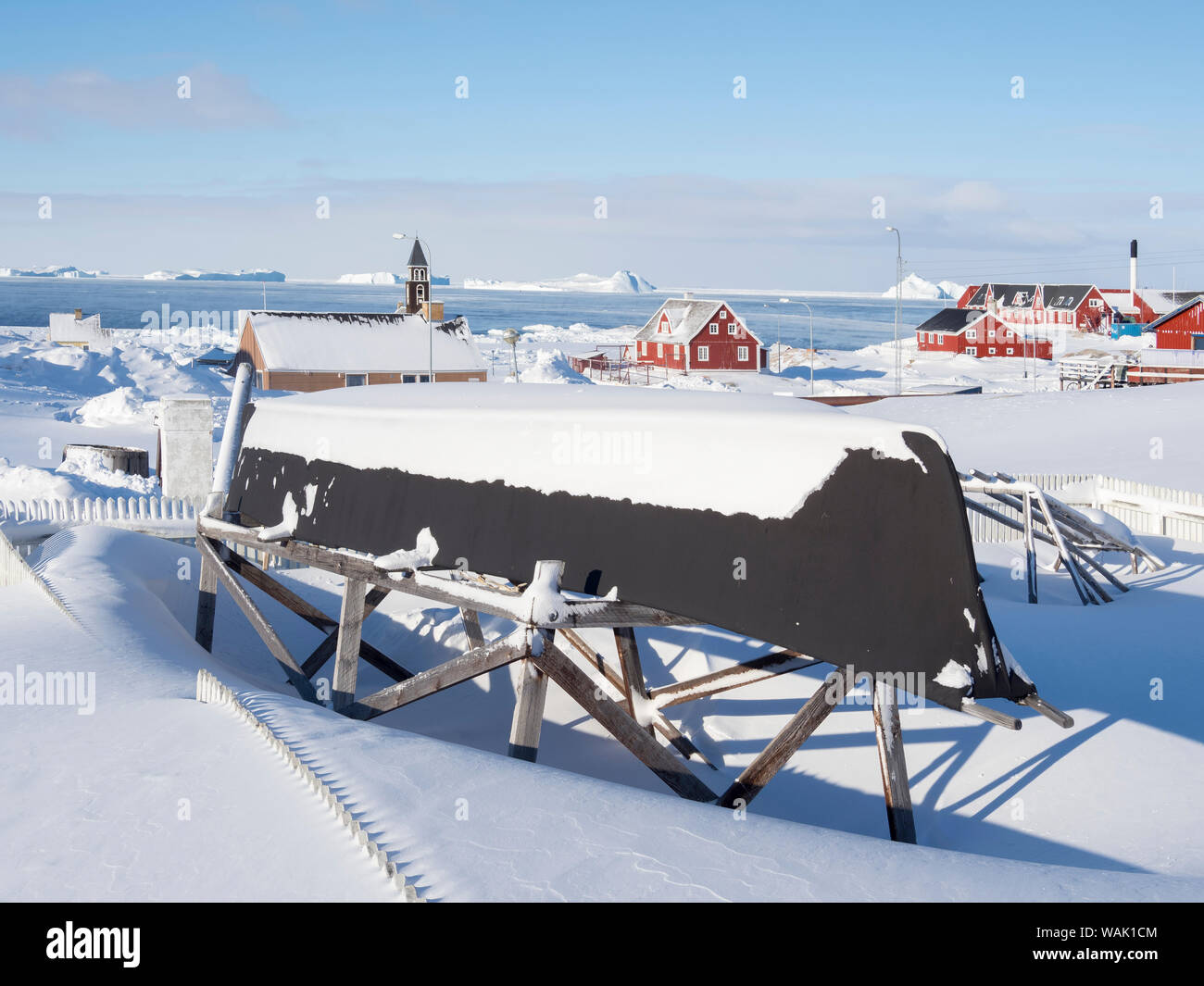 Traditional Umiak. Knud Rasmussen's Museum. Greenland. (Editorial Use ...