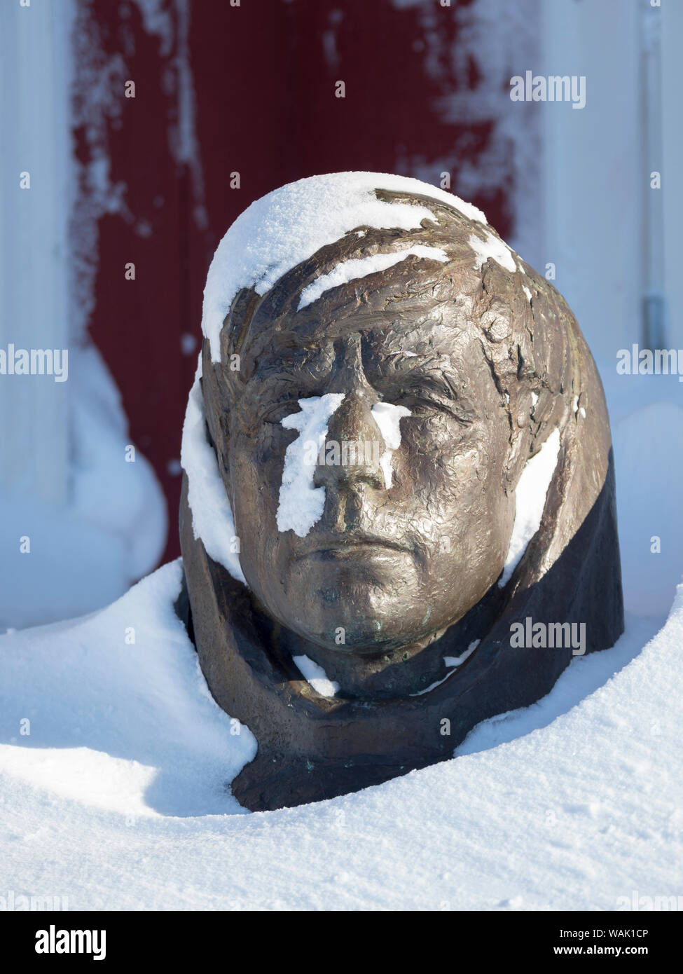 Knud Rasmussen's Museum, bust of Knut Rasmussen. Greenland. (Editorial ...