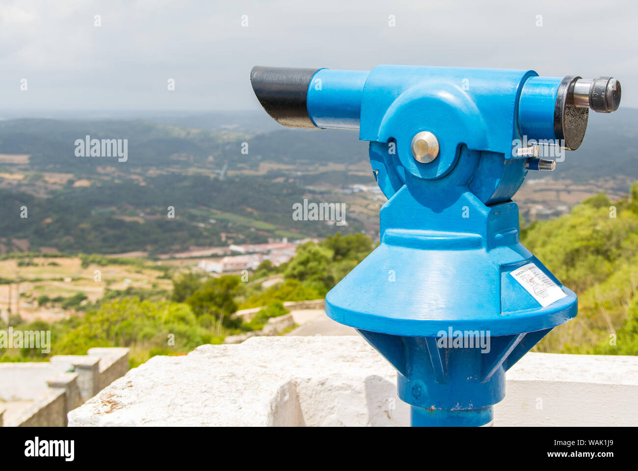 Tower viewer or tourist telescope with magnificent views Stock Photo ...