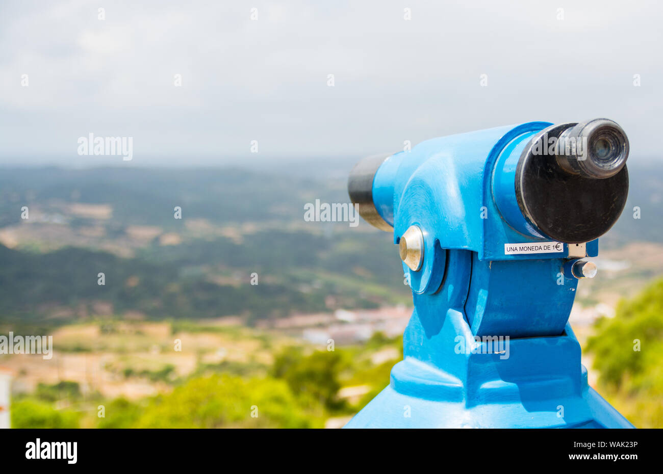 Tower viewer or tourist telescope with magnificent views and space for ...