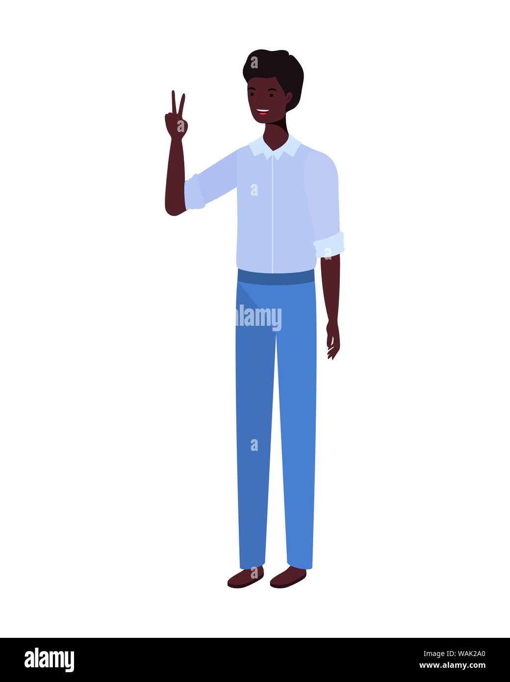 young man standing on white background Stock Vector Image & Art - Alamy