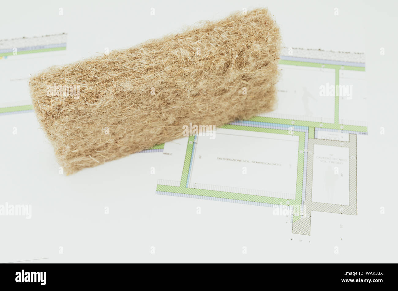 natural fibers wall insulating materials - hemp fiber panel Stock Photo ...