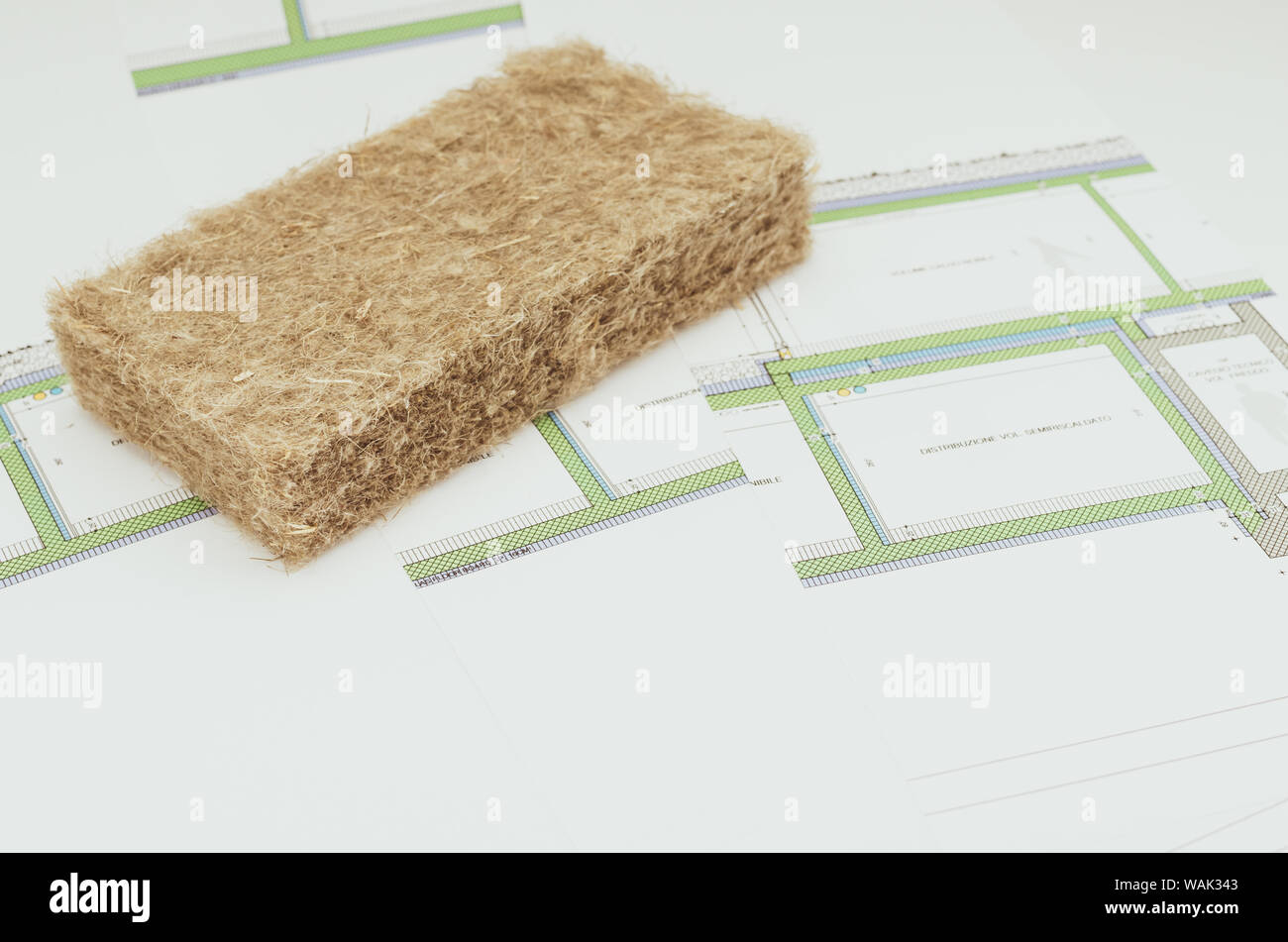 natural fibers wall insulating materials - hemp fiber panel Stock Photo ...